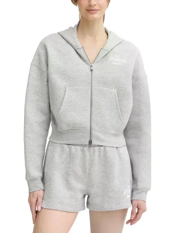 Under Armour Logo-print Zip-up Hoodie - Grey