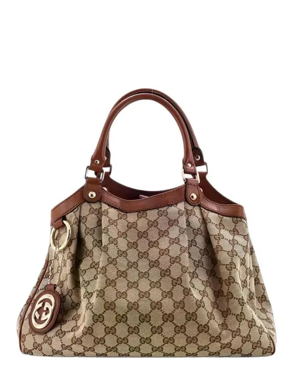 Gucci Sukey Gg Canvas With Leather Medium Tote Bag - Brown