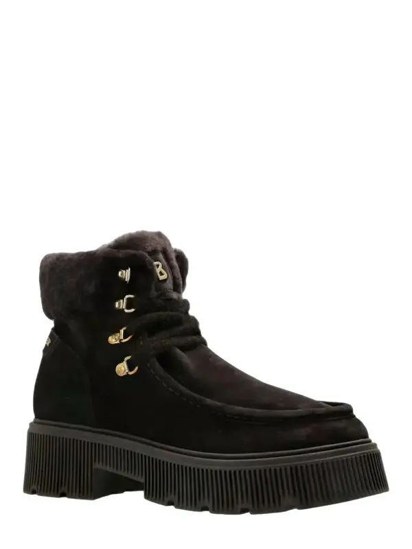 Bogner Turin Shearling-trim Leather Boots - Brown