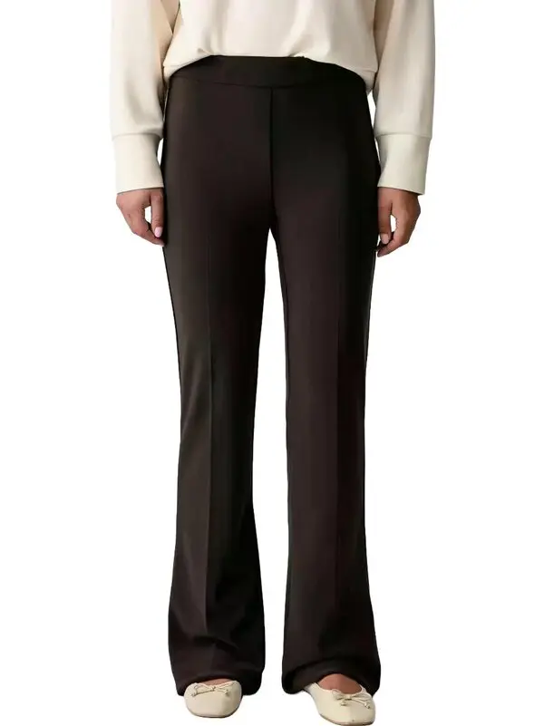 Joseph Ribkoff Pressed-crease Flared Trousers - Brown