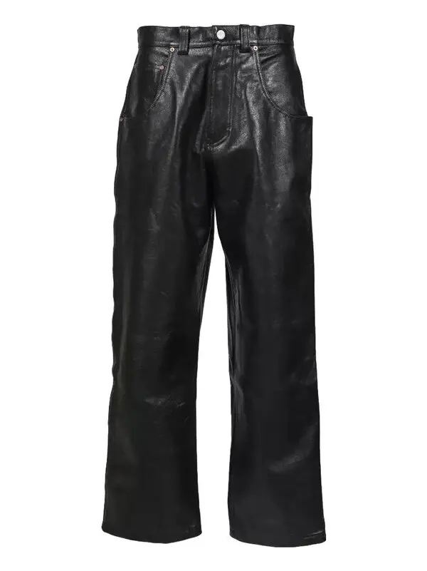 Vetements Leather Trousers - Black