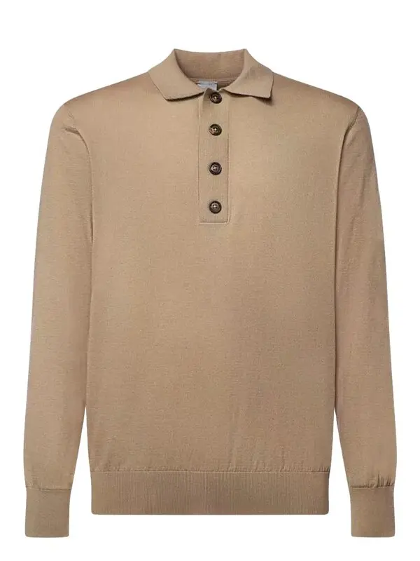 Eleventy Button-up Polo Shirt - Neutrals