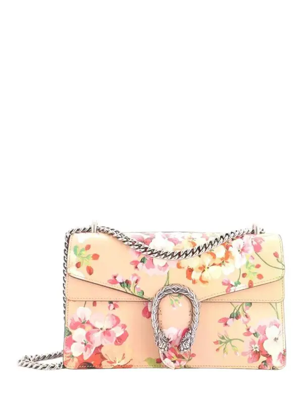 Gucci Dionysus Blooms Print Leather Small Shoulder Bag - Neutrals