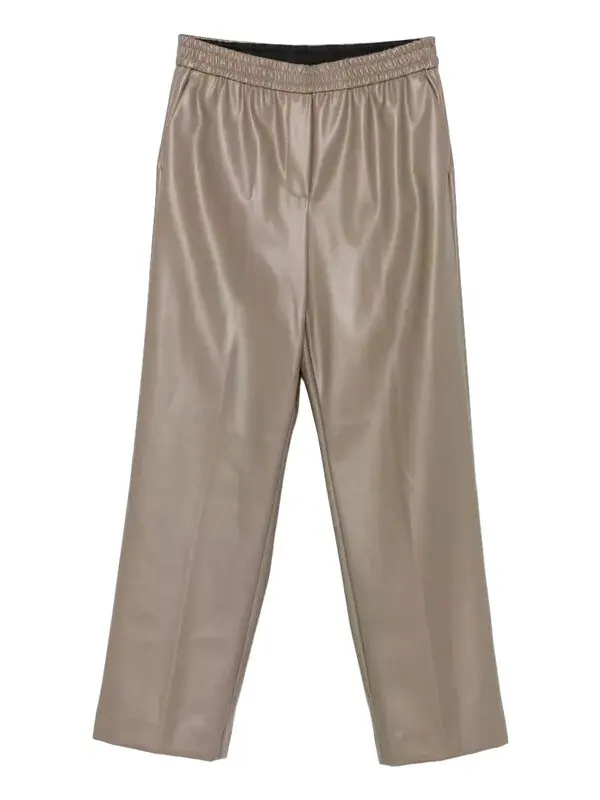 NUDE Faux-leather Trousers - Grey