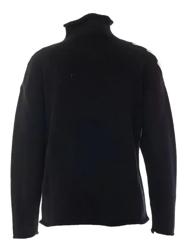 Alpha Studio High-neck Tape-detail Sweater - Black