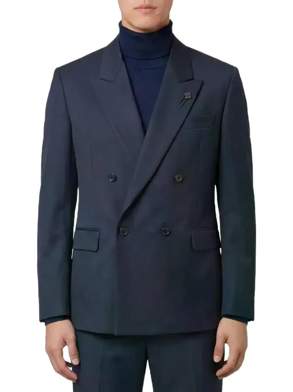 LARDINI Feeling Double-breasted Blazer - Blue
