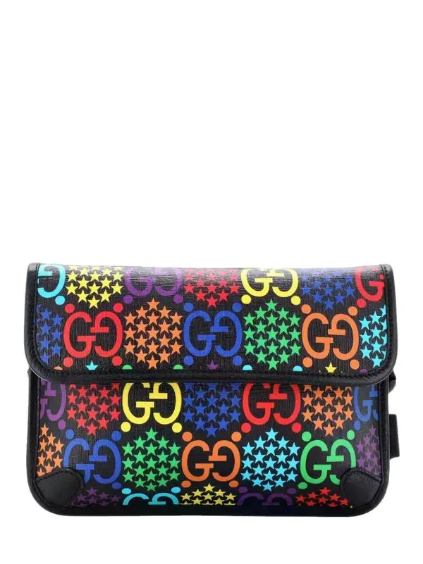 Gucci Psychedelic Print Gg Coated Canvas Belt Bag - Multicolour