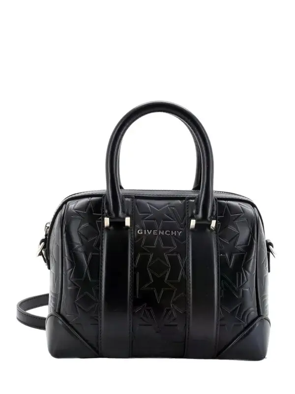 Givenchy Lucrezia Duffle Bag Embossed Leather Micro Shoulder Bag - Black