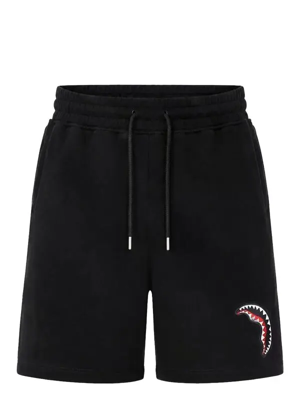 SPRAYGROUND Shark Central Drawstring Shorts - Black