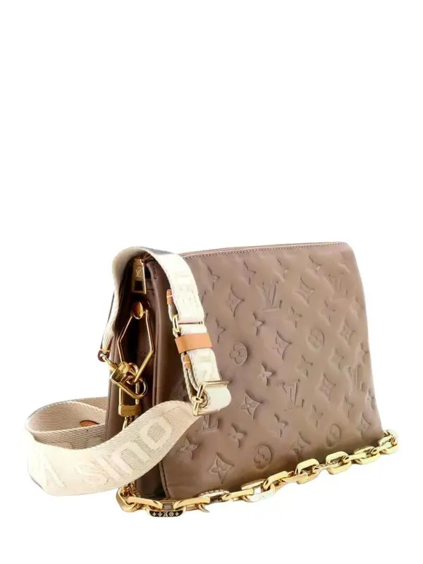 LOUIS VUITTON Coussin Monogram Embossed Lambskin Pm Cross Body Bag - Neutrals