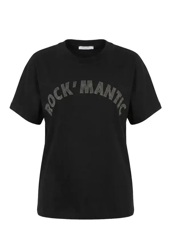 Patrizia Pepe Stud-embellished T-shirt - Black