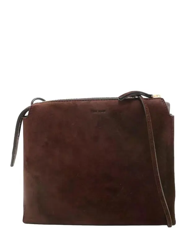 THE ROW Mini Twin Suede Cross Body Bag - Brown