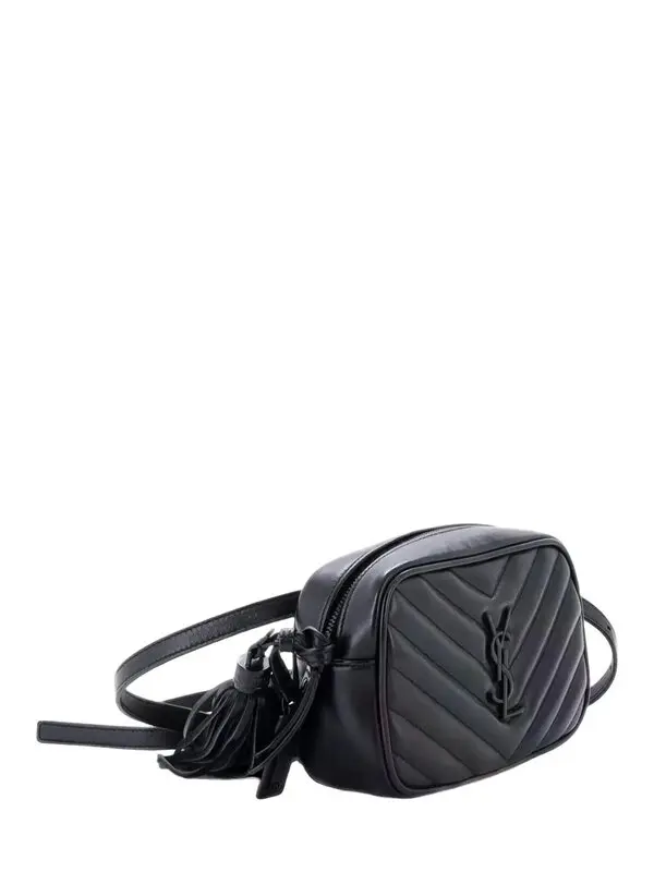 Saint Laurent Lou Matelasse Chevron Leather Belt Bag - Black