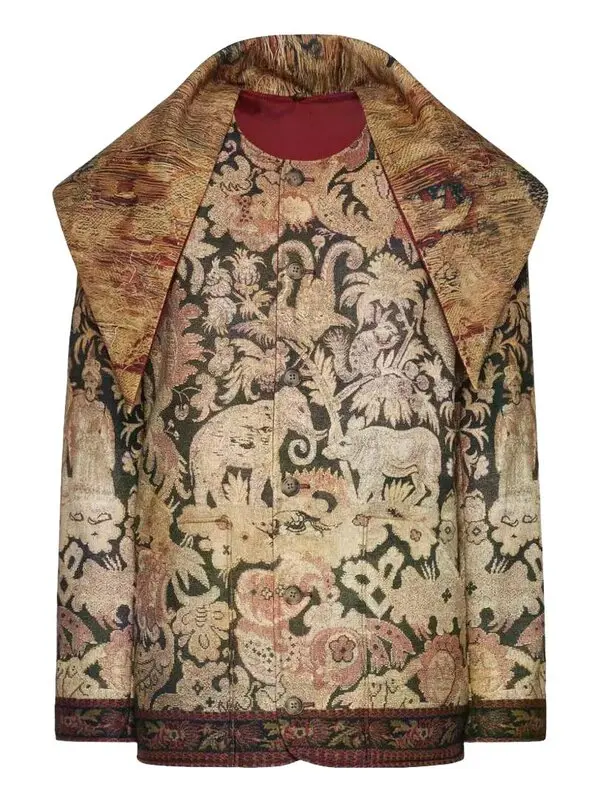 PIERRE-LOUIS MASCIA Floral Motif Jacket - Neutrals
