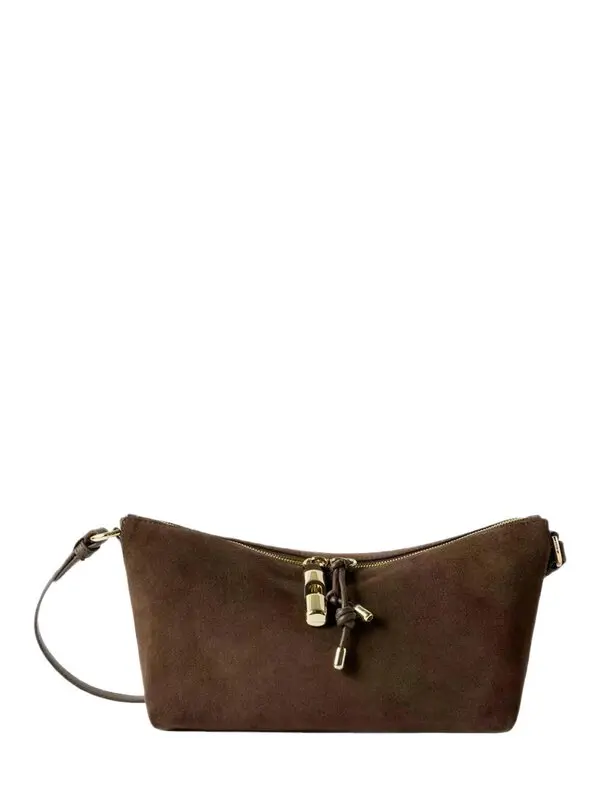 Furla Debby Suede Shoulder Bag - Brown