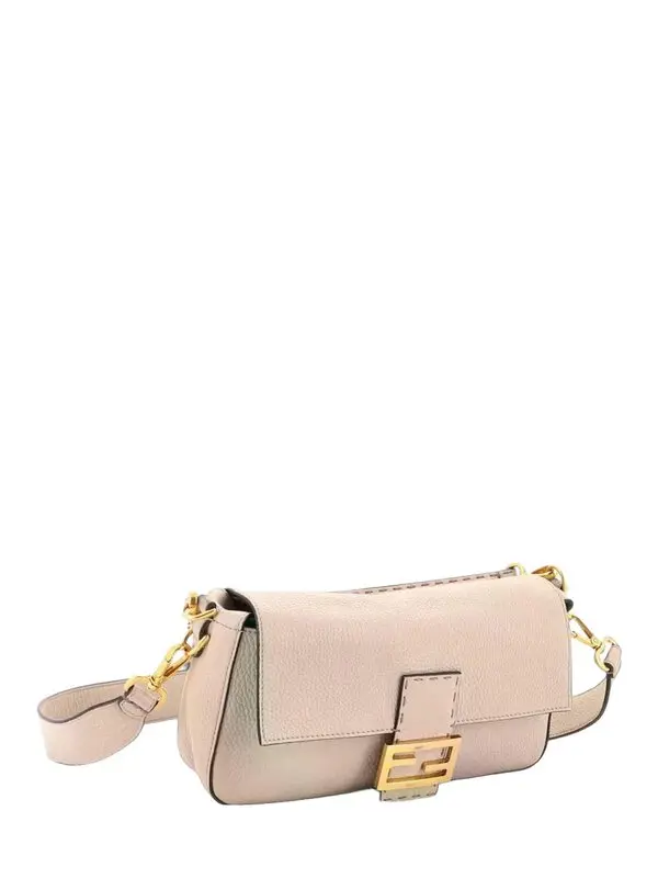 Fendi Leather Medium Shoulder Bag - Neutrals