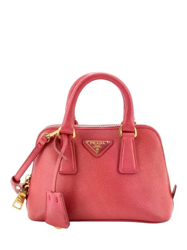Prada Promenade Saffiano Leather Mini Crossbody Bag - Pink