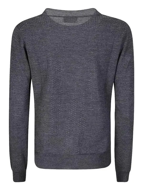 P.a.r.o.s.h Crystal-embellished Wool Sweater - Grey