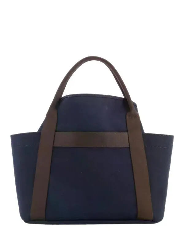 Hermès Sac De Pansage Groom Canvas Shoulder Bag - Blue