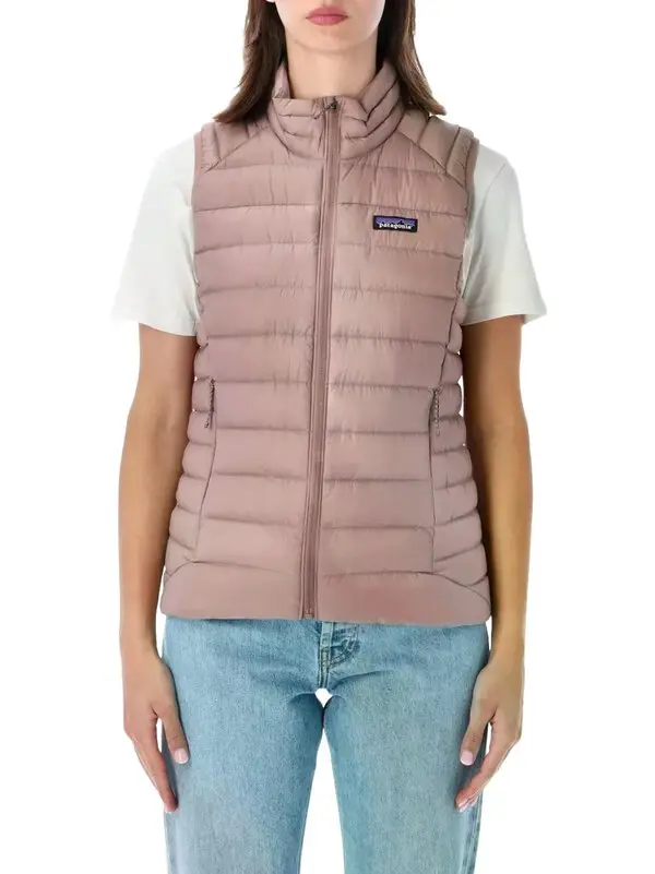 Patagonia Sweater Logo-patch Down Vest - Pink