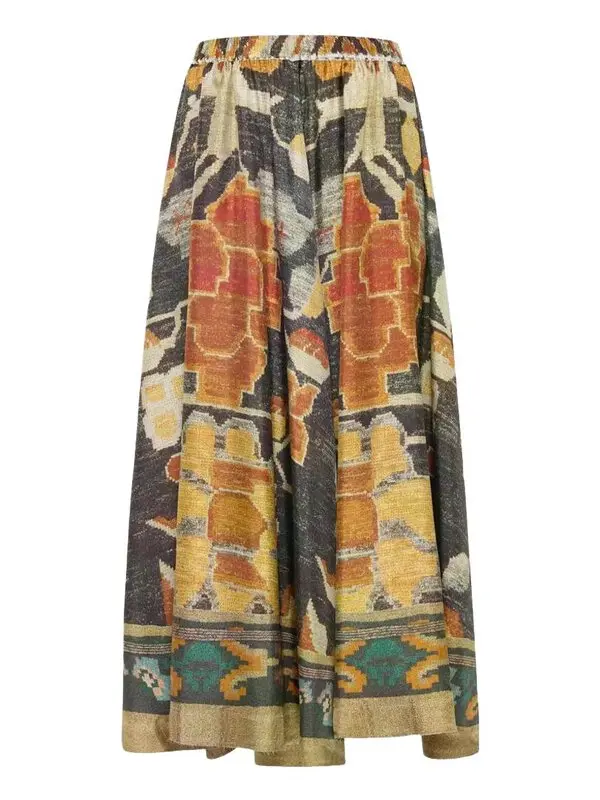 PIERRE-LOUIS MASCIA Silk A-line Maxi Skirt - Black