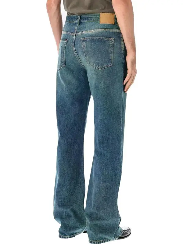 JEANERICA Faded Wide-leg Jeans - Blue