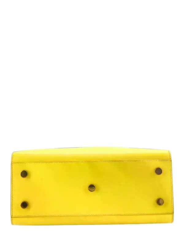 Saint Laurent Sac De Jour Leather Tote Bag - Yellow