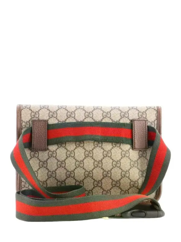 Gucci Neo Vintage Flap Gg Coated Canvas Belt Bag - Brown