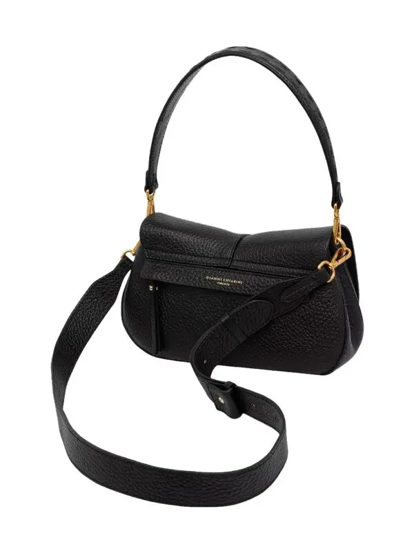 GIANNI CHIARINI Grained-leather Shoulder Bag - Black