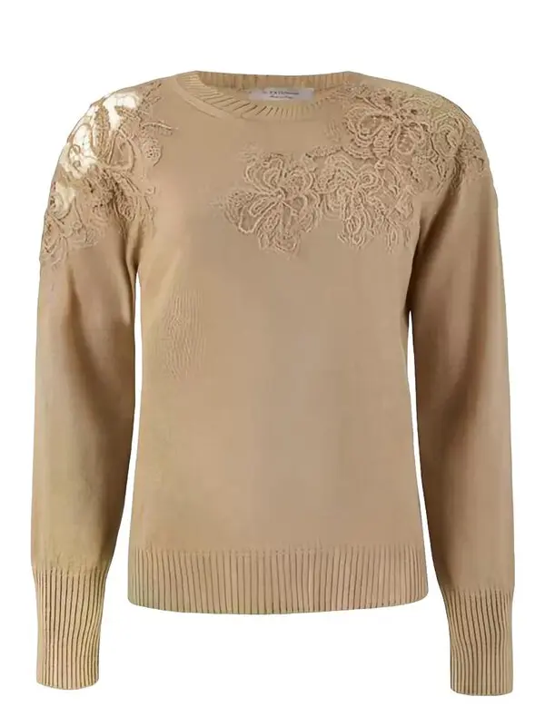 D.exterior Crew-neck Sweater - Neutrals