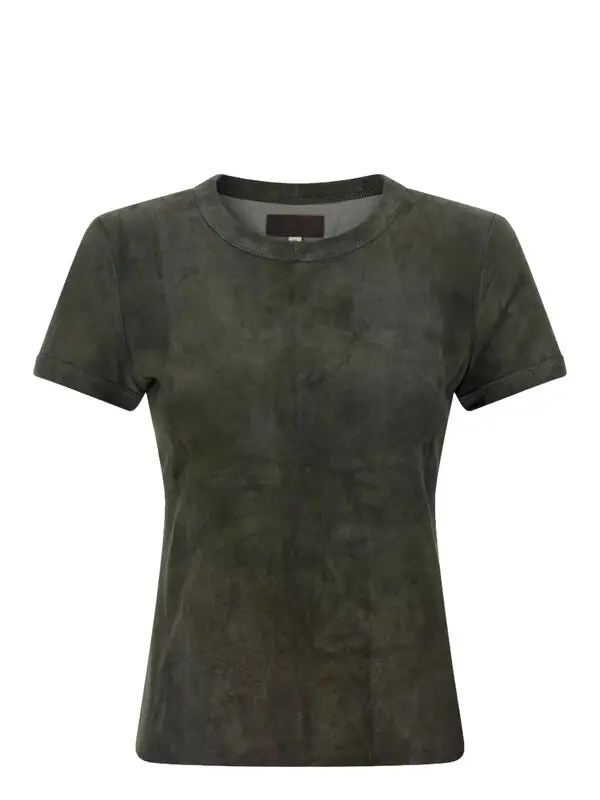 Stouls Suede-finish T-shirt - Grey