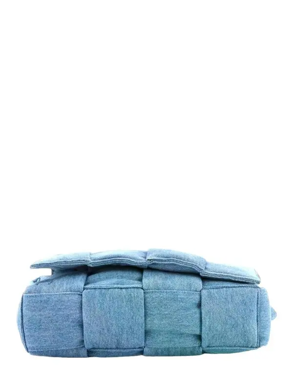 Bottega Veneta Intrecciato Padded Denim Crossbody Bag - Blue