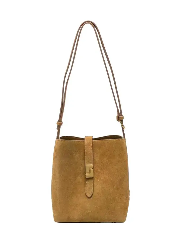 Soeur Suede Logo-plaque Shoulder Bag - Brown