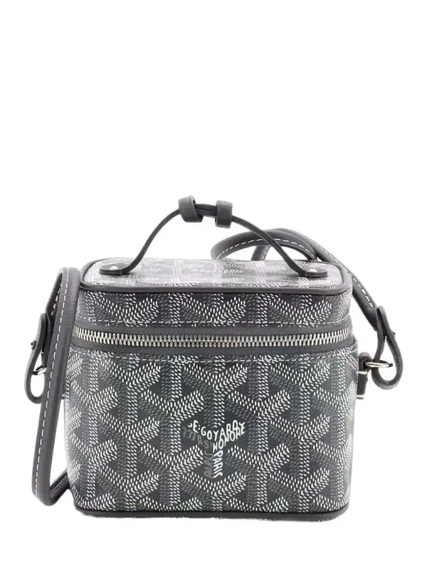 Goyard Coated Canvas Muse Vanity Case Nano Satchel - Grey