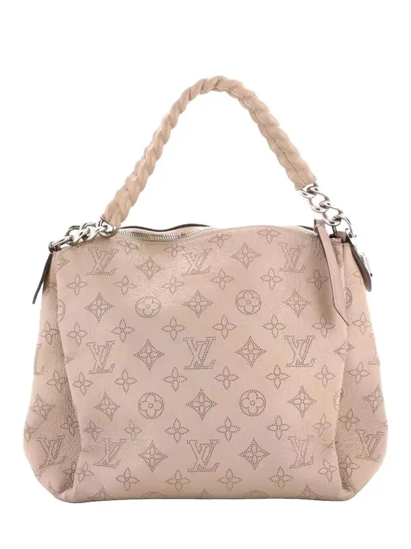 LOUIS VUITTON Babylone Handbag Mahina Leather Bb Hobo Bag - Neutrals