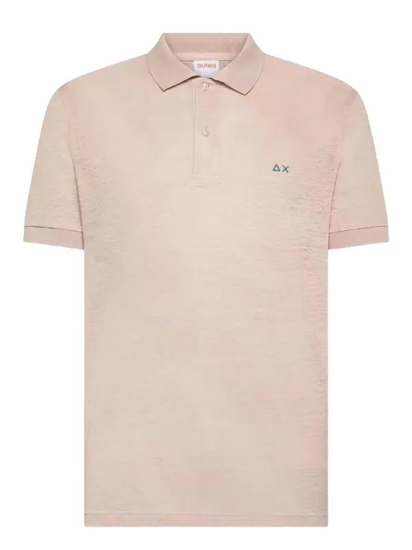 SUN 68 Linen Polo Shirt - Neutrals