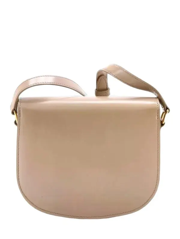 Celine Triomphe Besace Clea Flap Bag Leather Shoulder Bag - Neutrals