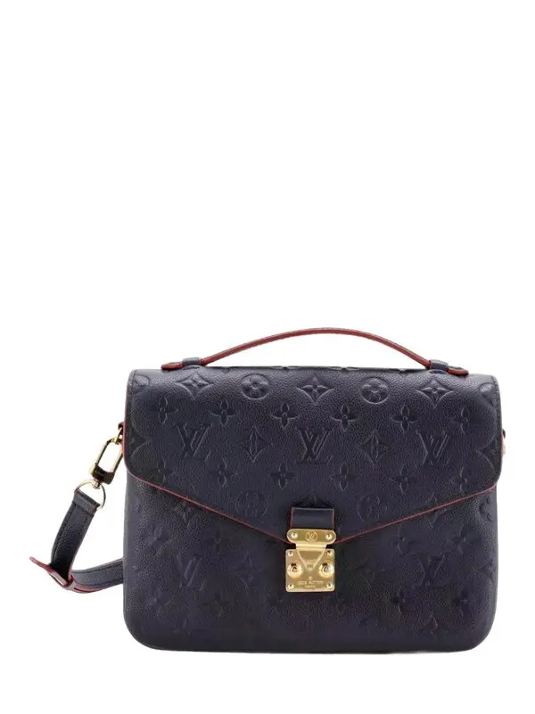 LOUIS VUITTON Pochette Metis Monogram Empreinte Leather Crossbody Bag - Blue