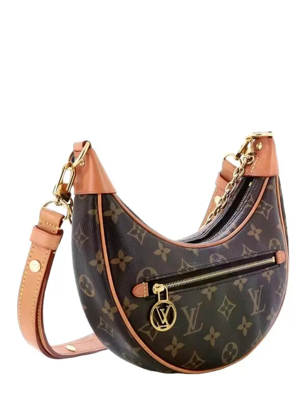 LOUIS VUITTON Monogram Canvas Loop Hobo Bag - Brown