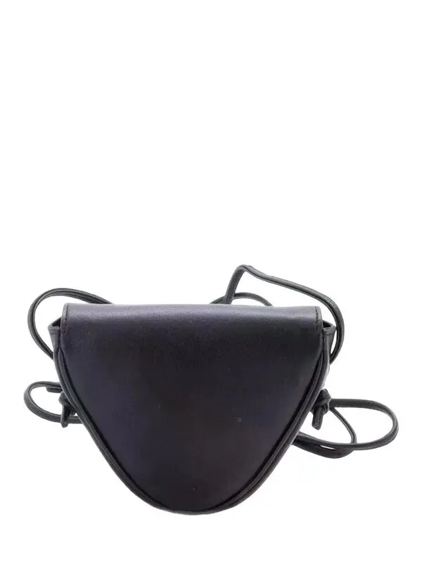 Celine Triangle Bag Leather Mini Cross Body Bag - Black