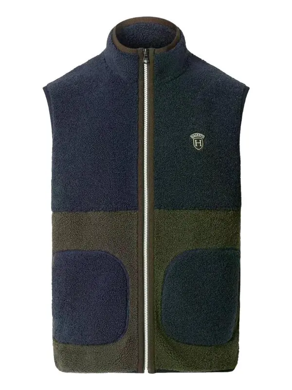 HACKETT LONDON Fleece-texture Gilet - Green