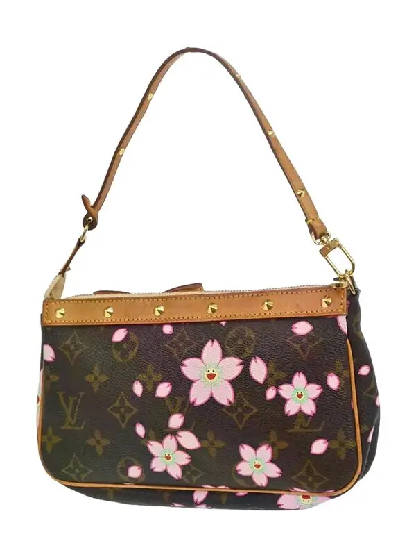 LOUIS VUITTON X Takashi Murakami 2003 Pochette Accessoires Cherry Blossom Monogram Tote Bag - Brown