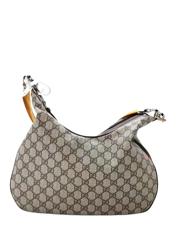 Gucci Attache Gg Coated Canvas Medium Hobo Bag - Brown