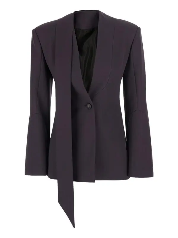 Attico Wool Single-breasted Jacket - Multicolor