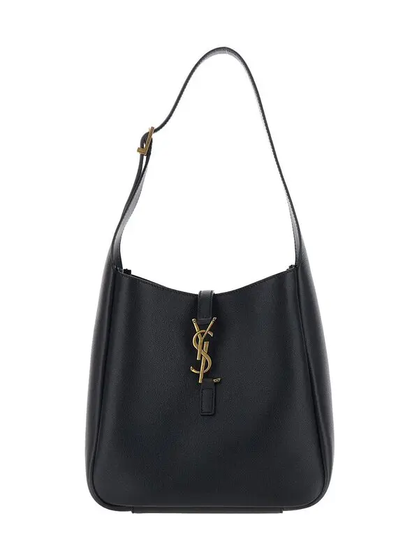 Saint Laurent Le 5 À 7 Leather Shoulder Bag - Black