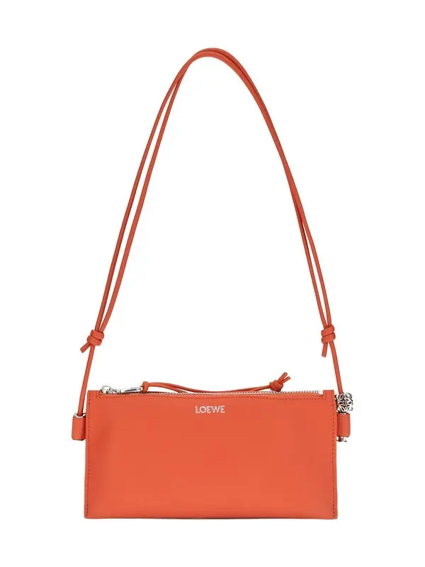 Loewe Joya Clutch Bag In Calfskin - Orange