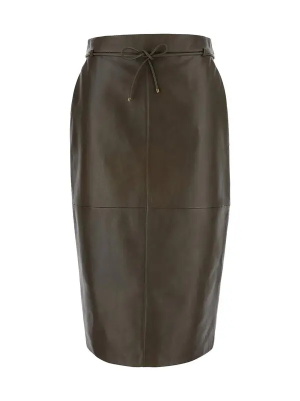 Max Mara Leather Skirt - Multicolor