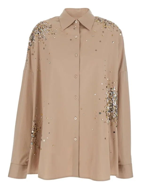 Dries Van Noten Casia Rhinestone-embellished Cotton Shirt - Multicolor