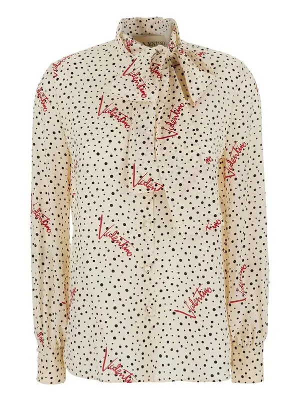 Valentino Garavani Polka Dot Silk Blouse - Multicolor