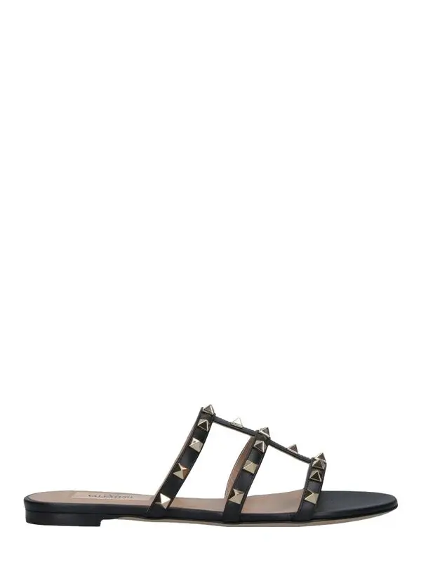 Valentino Garavani Rockstud Slide Sandals - Black